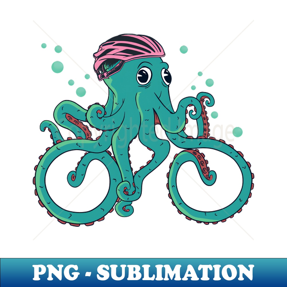 Octopus with bike helmet Mimicking Riding a Bicycle - Artist | Inspire ...