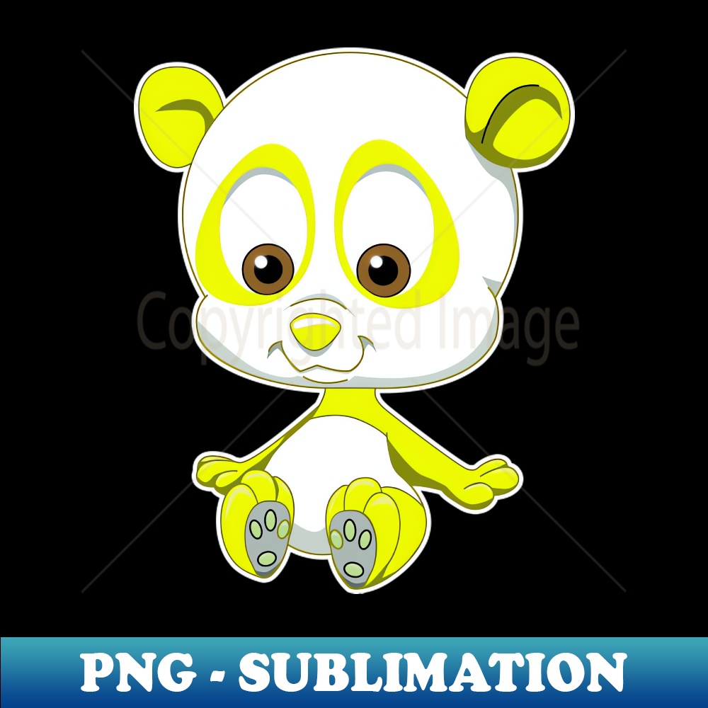 Yellow Baby Panda - Aesthetic Sublimation Digital File - Cap | Inspire Uplift