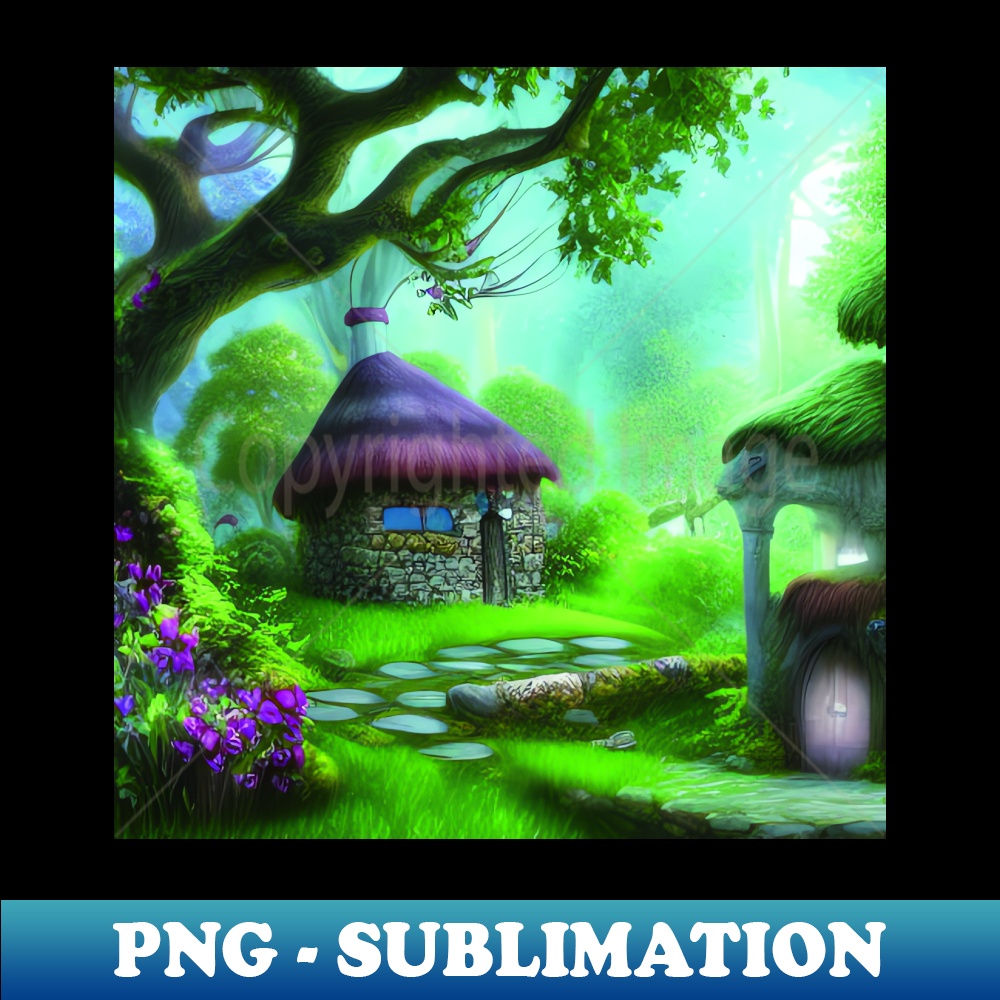 Fantasy Green House In a Greenery Scene Fantasy Cottagecore - Inspire ...