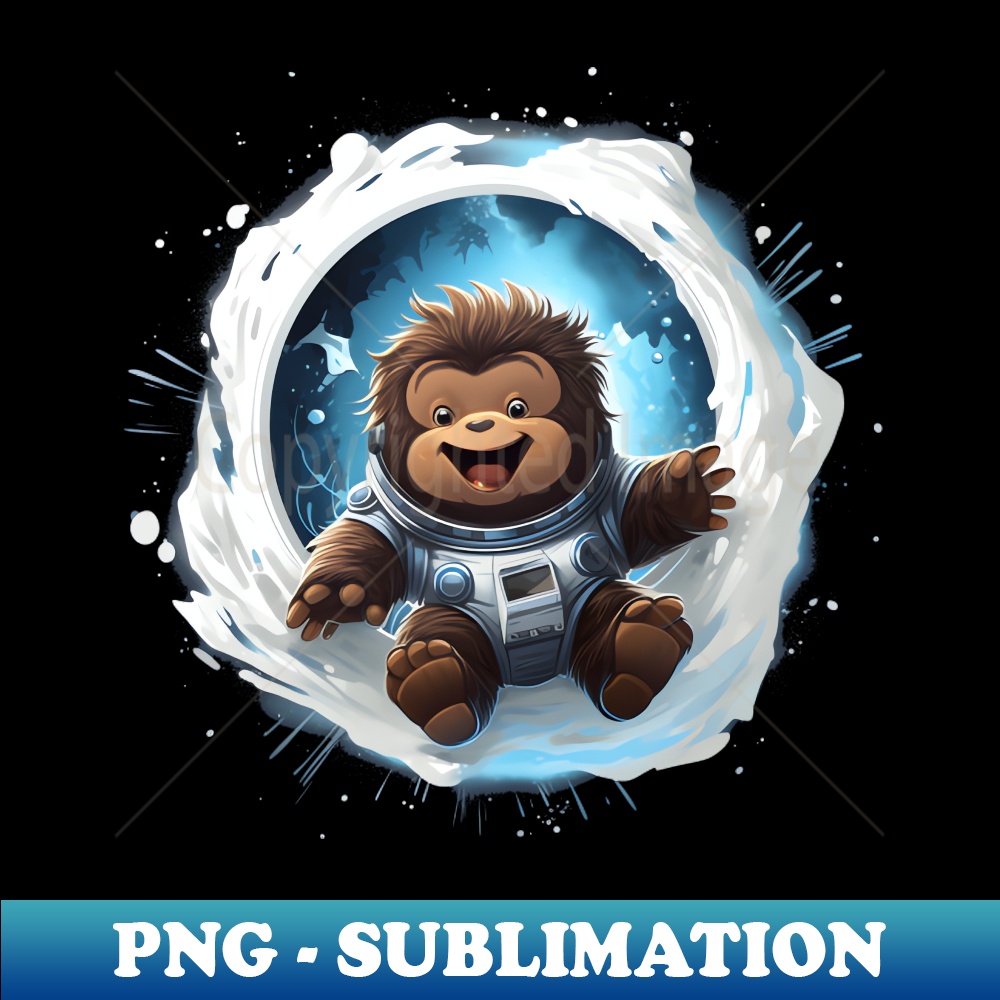 Baby Sasquatch In Space - Modern Sublimation PNG File - Perf | Inspire ...