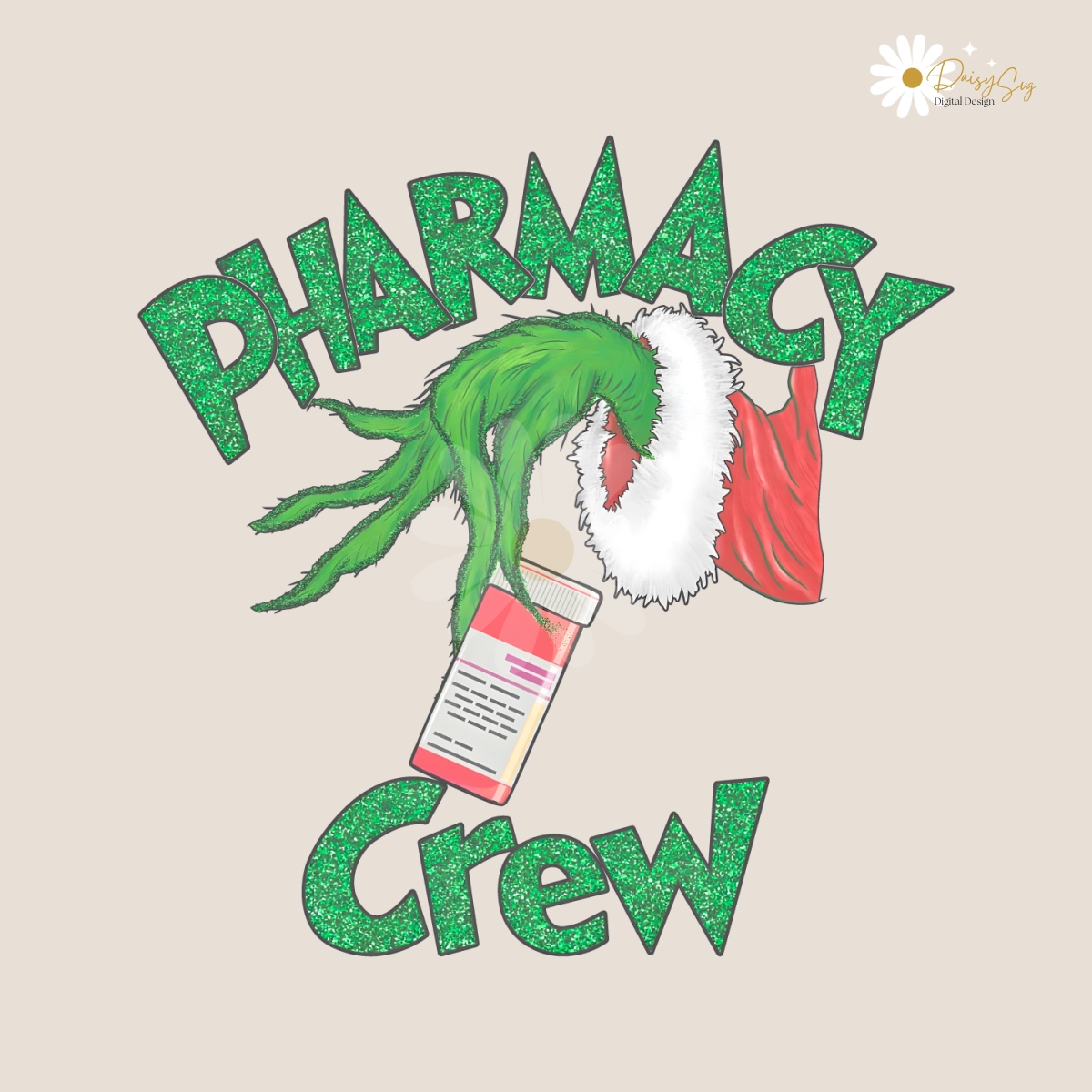 Pharmacy Crew Technician Grinch PNG Sublimation Design - Inspire Uplift