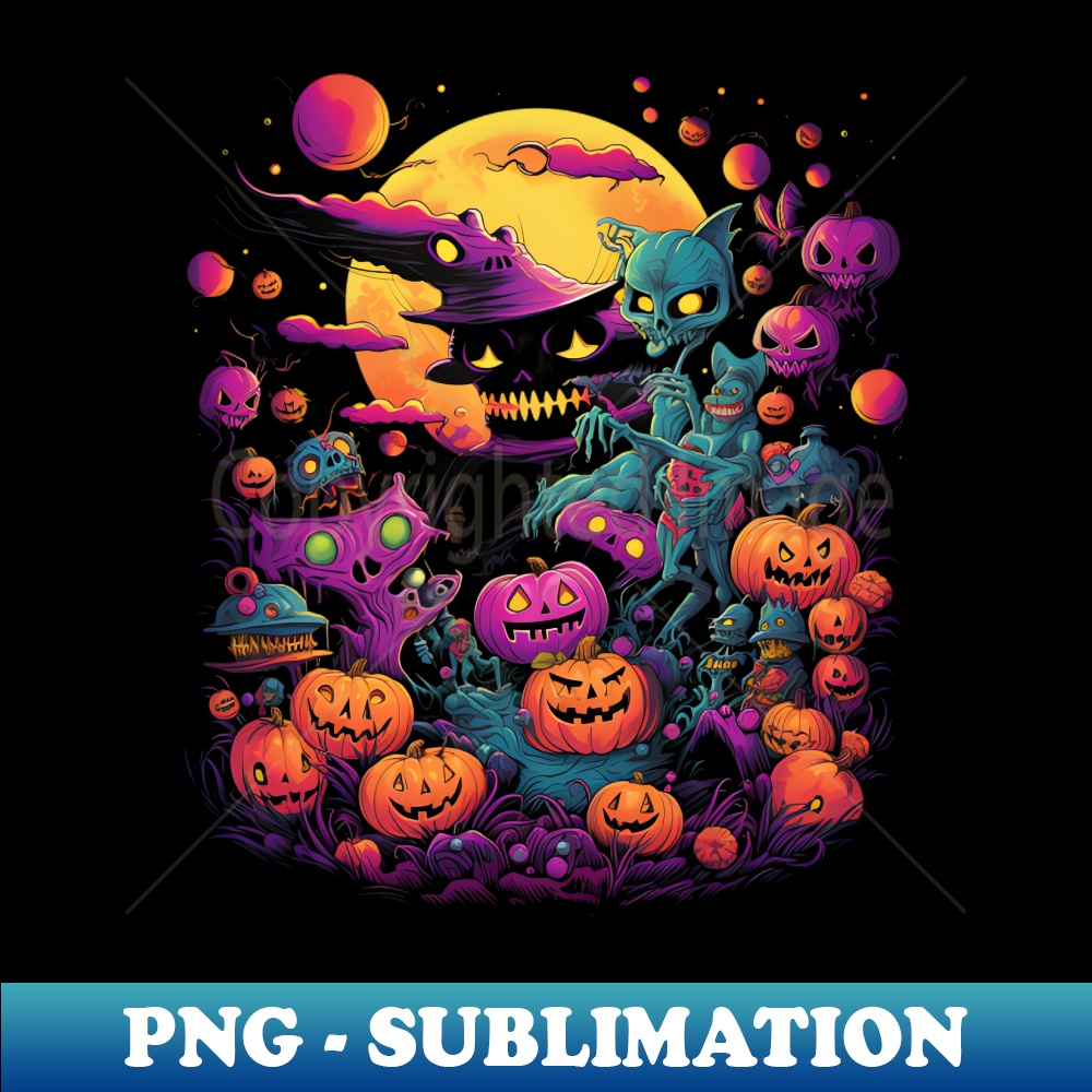 Ethereal Allure of Halloween Vibrant Neo-Traditional Monster | Inspire ...