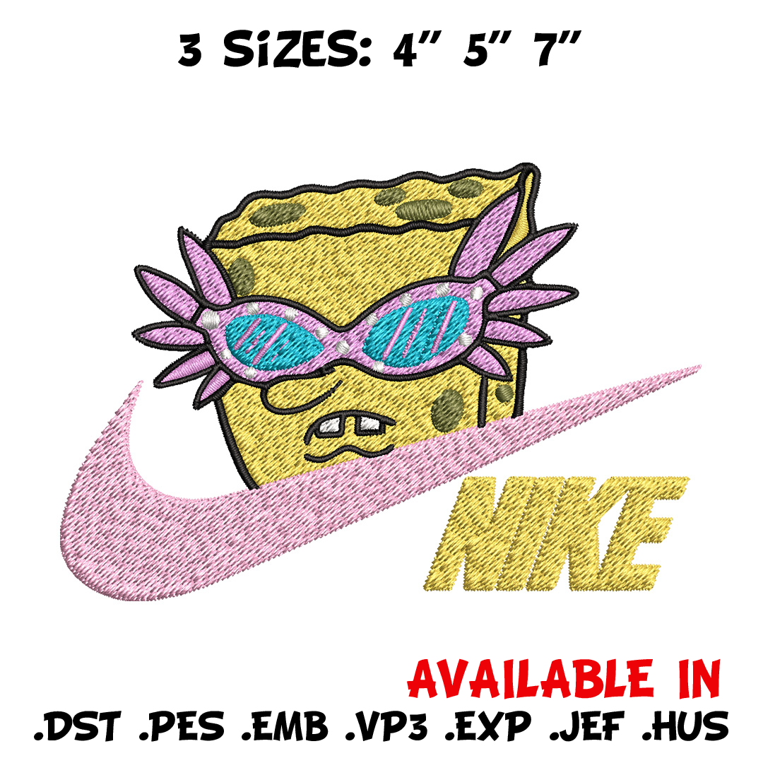 Nike spongebob Embroidery Design, Nike Embroidery, Brand Emb | Inspire ...