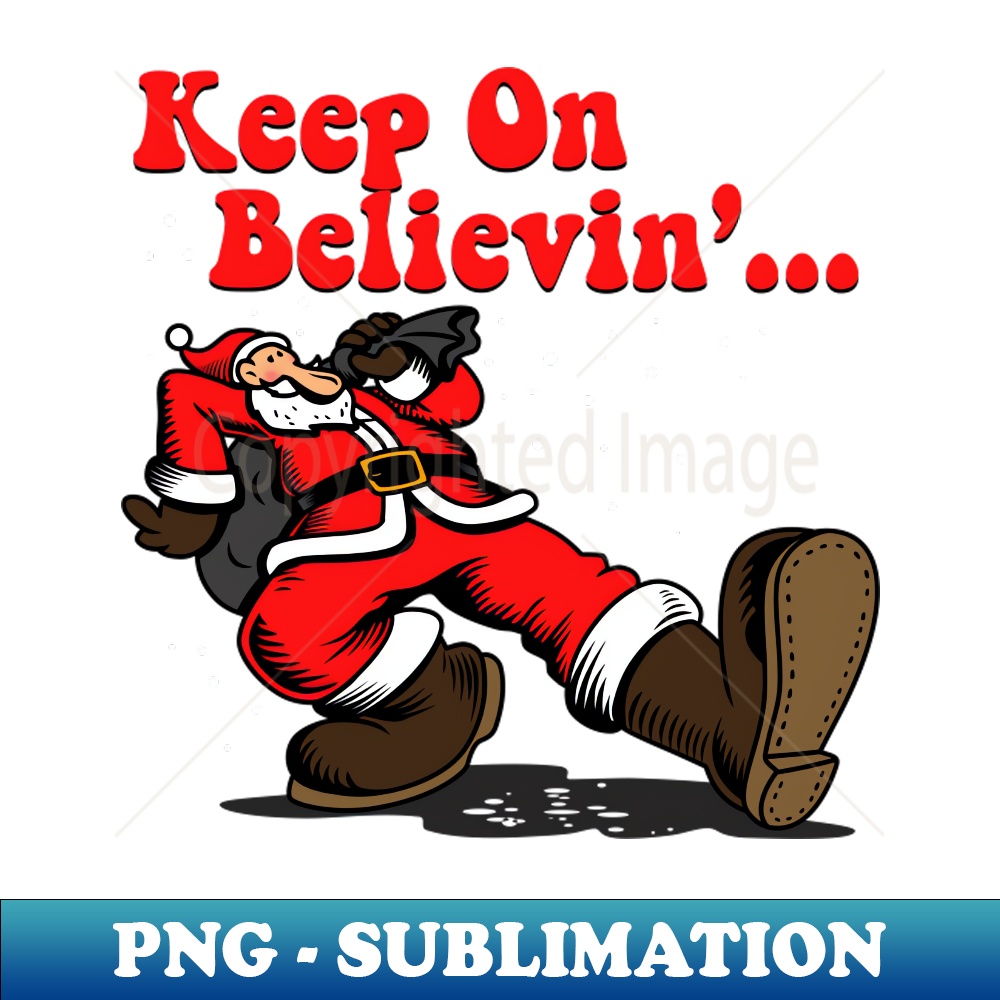 Santa Claus Keep On Truckin Retro Vintage Christmas Parody A | Inspire ...