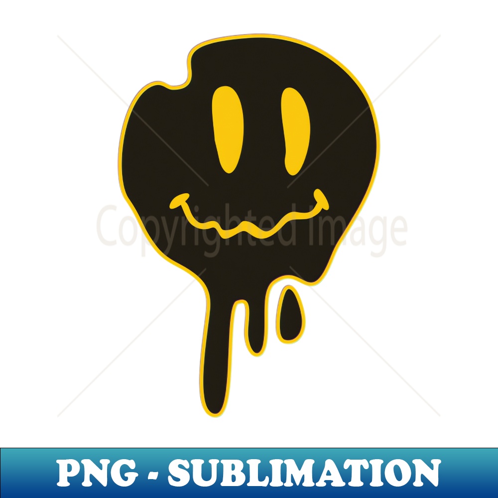 Drippy Smiley - PNG Transparent Sublimation Design - Instant | Inspire ...