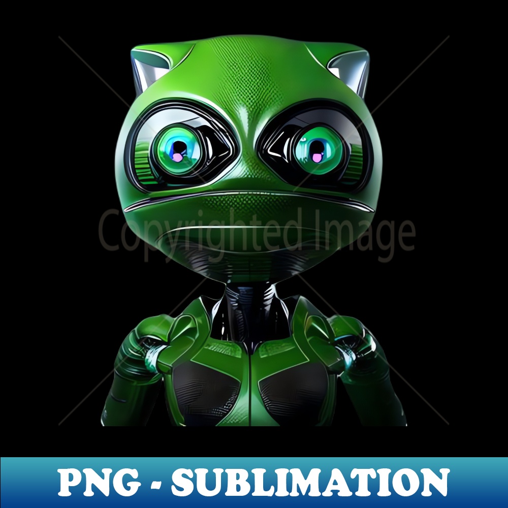 Green Alien Cat - PNG Transparent Digital Download File for | Inspire ...