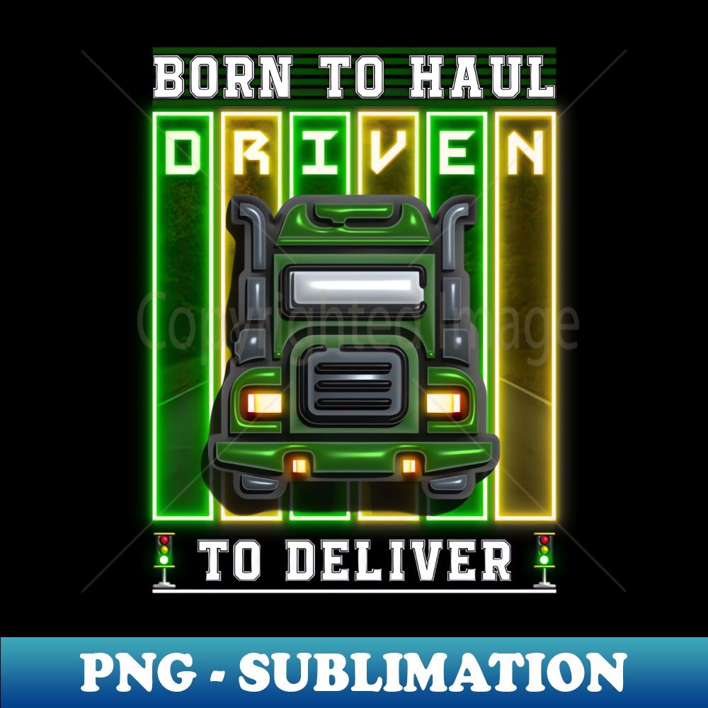 Born To Haul Driven To Deliver Neon Mix Design - Aesthetic S | Inspire Uplift