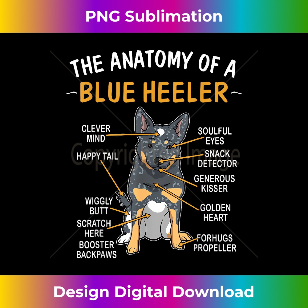 Funny Anatomy Of A Blue Heeler For Dog Lovers - Classic Subl - Inspire ...