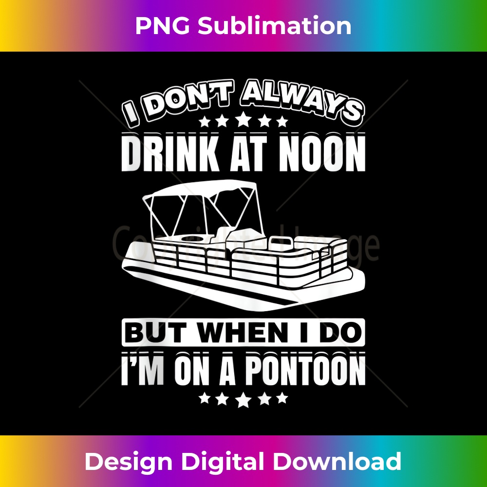 Drink At Noon Pontoon Boat Funny Motor Boating Captain Lake | Inspire ...