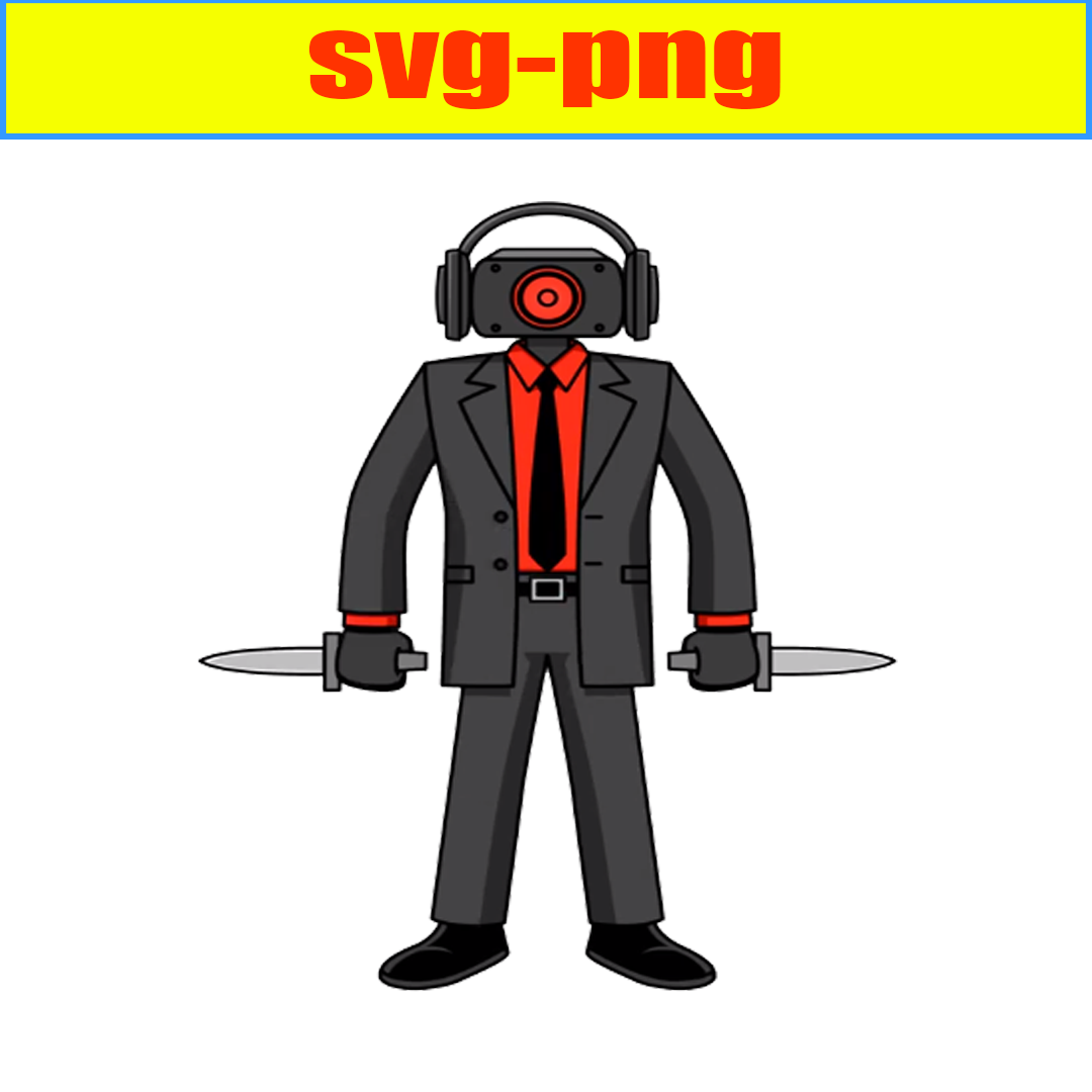 RED SPEAKERMAN : Skibidi Toilet SVG . PNG - Inspire Uplift