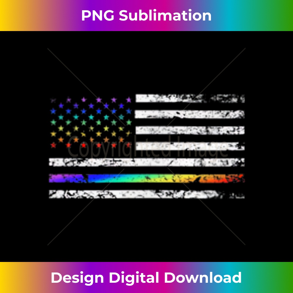 USA Queer Flag Rainbow Stars & Line Gay LGBT 4th of July Tan | Inspire ...