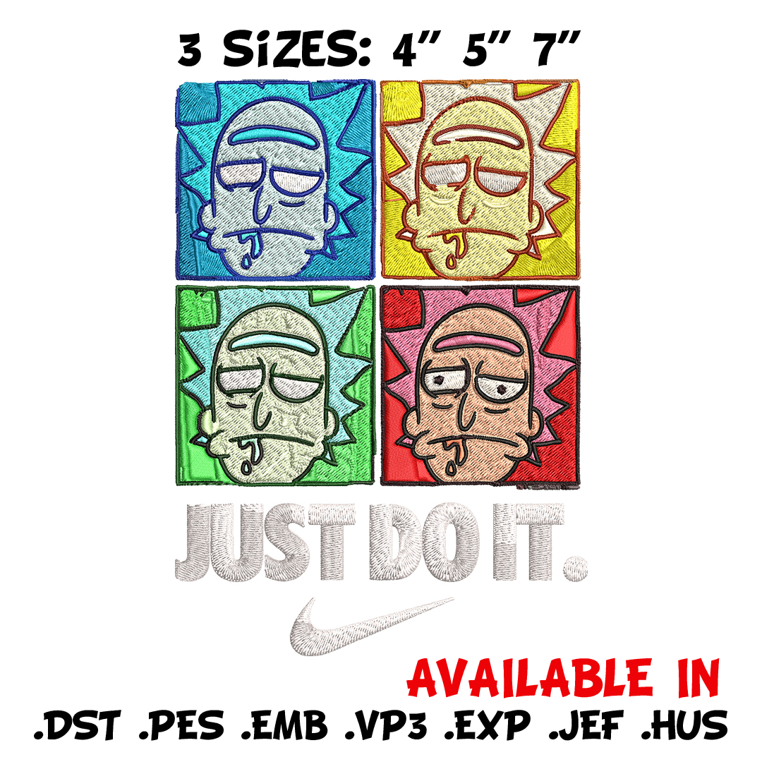Rick and Morty x Just Rick It Embroidery design, Cartoon Emb | Inspire ...