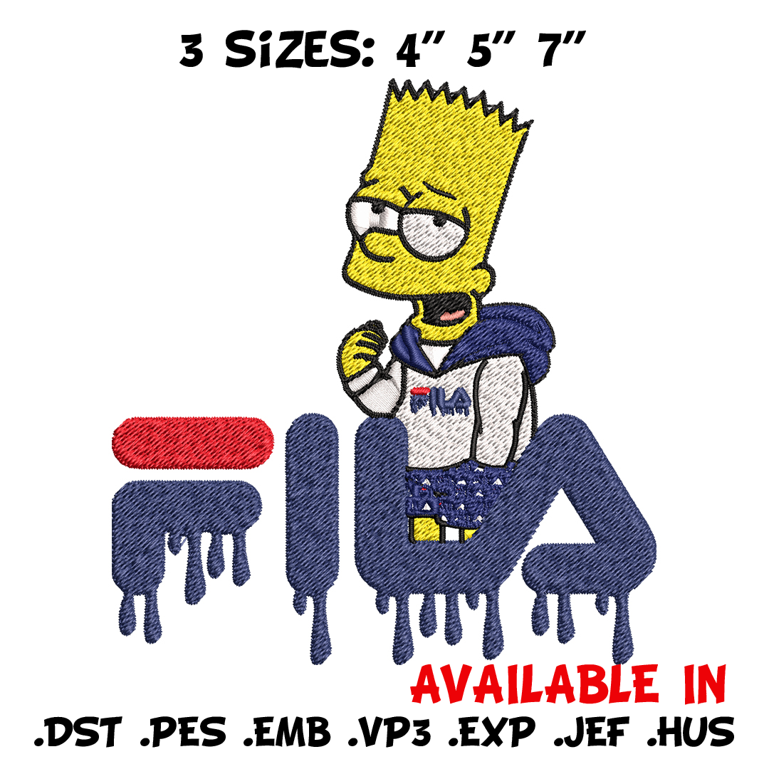 Simpson Fila Embroidery design, Simpson Embroidery, cartoon | Inspire ...