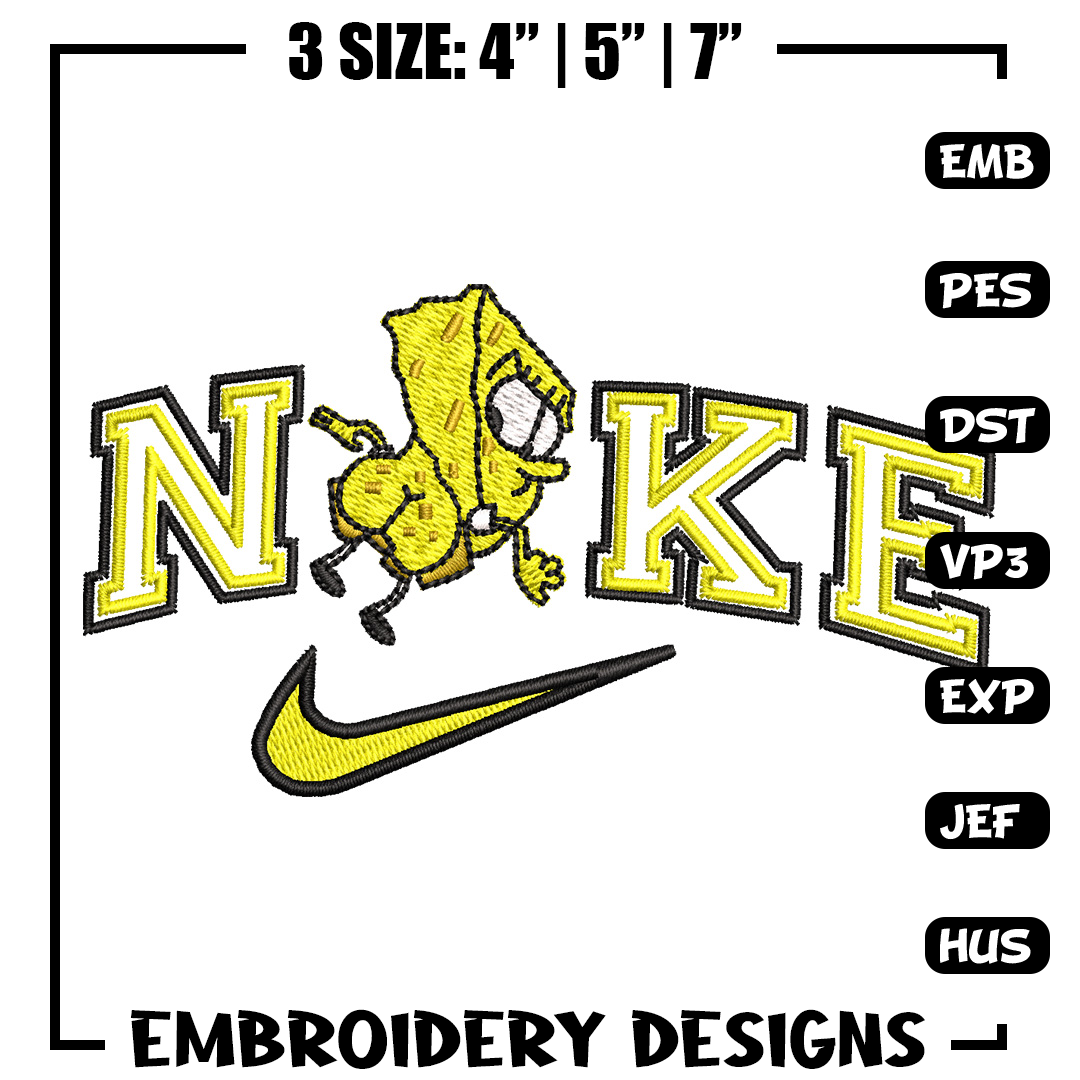 Nike spongebob embroidery design, Spongebob embroidery, Nike | Inspire ...