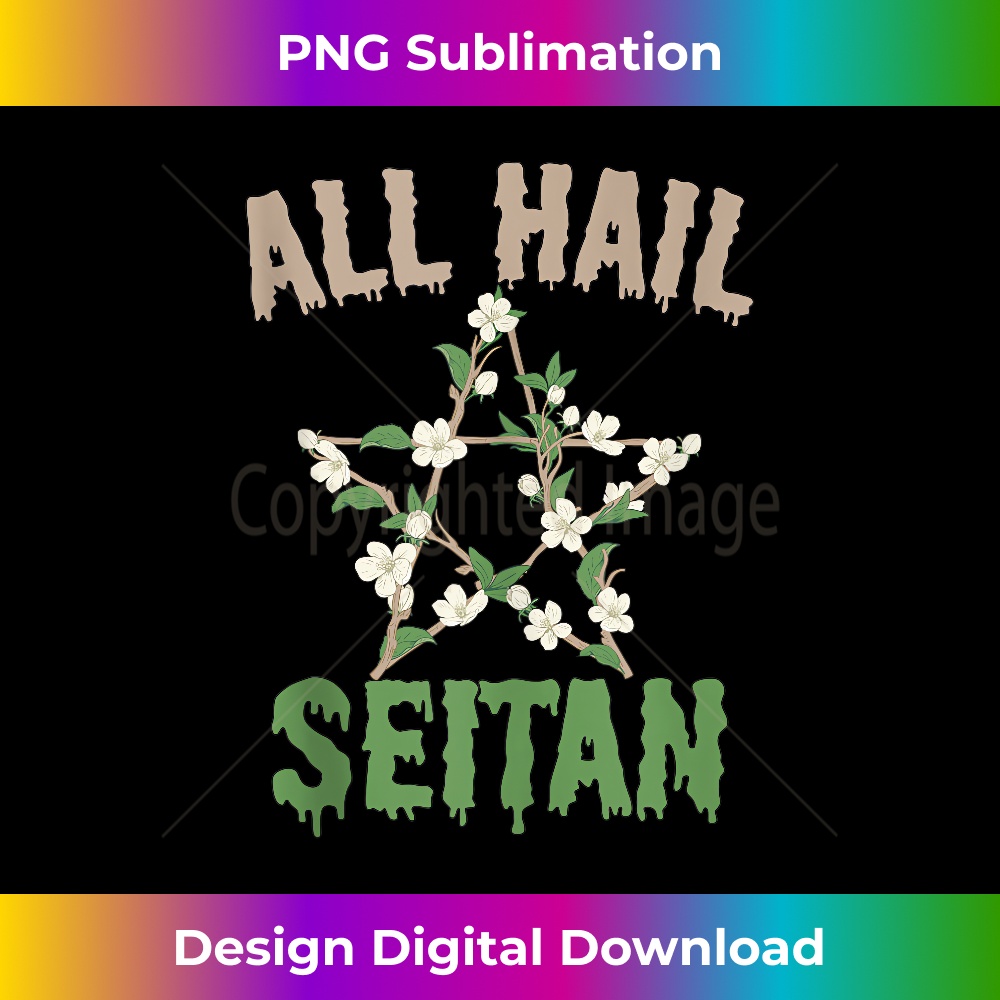 All Hail Seitan Funny Vegan Food Animal Rights Design Tank T - Inspire ...