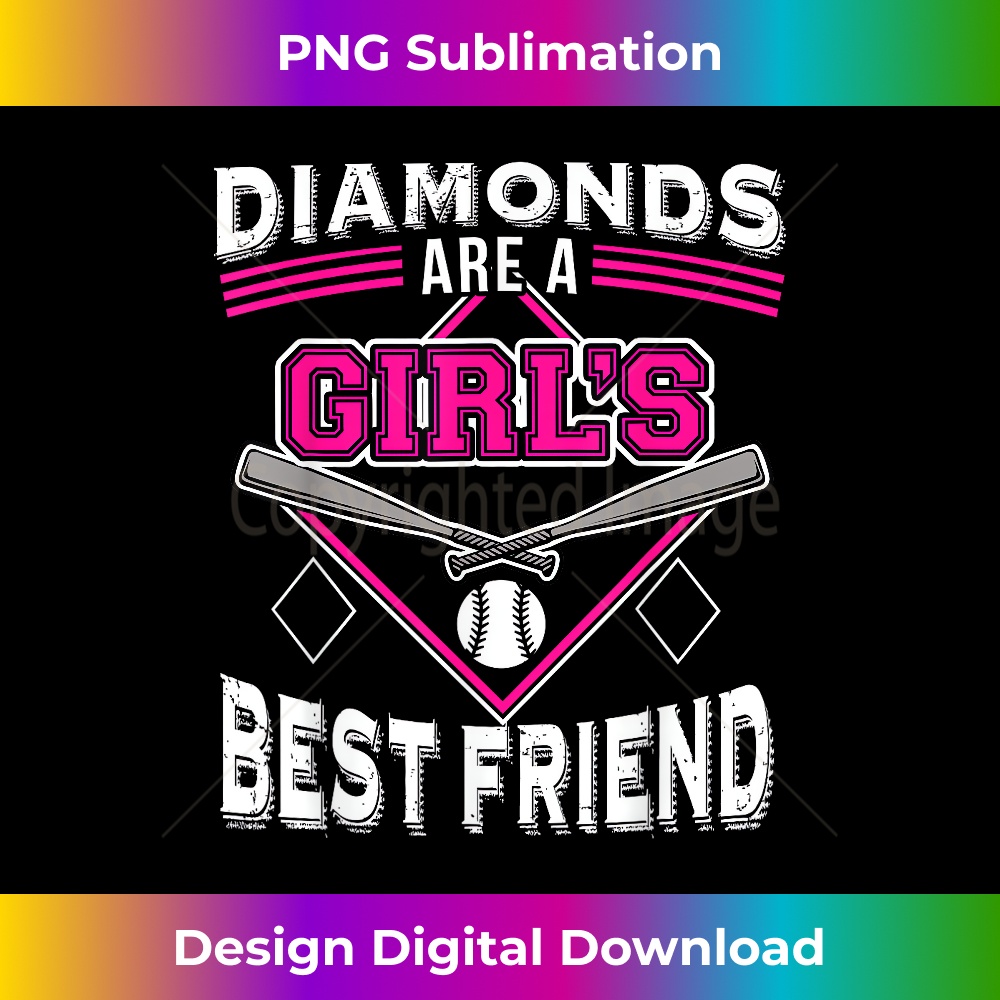 Funny Softball DIAMONDS ARE A GIRL'S BEST FRIEND Girls Women | Inspire ...
