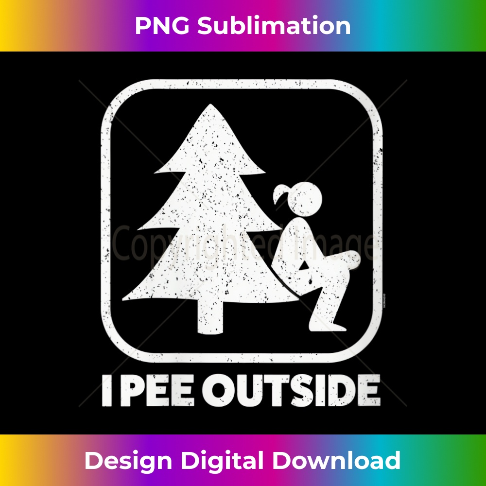 Womens I Pee Outside Girl Sign Funny Camping Hiking Outdoor | Inspire ...