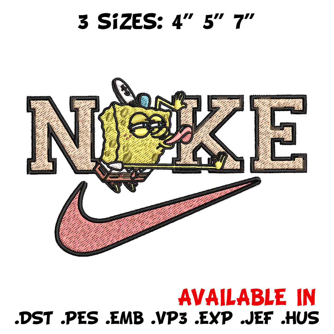 Spongebob x nike Embroidery Design, Nike Embroidery, Brand E | Inspire ...