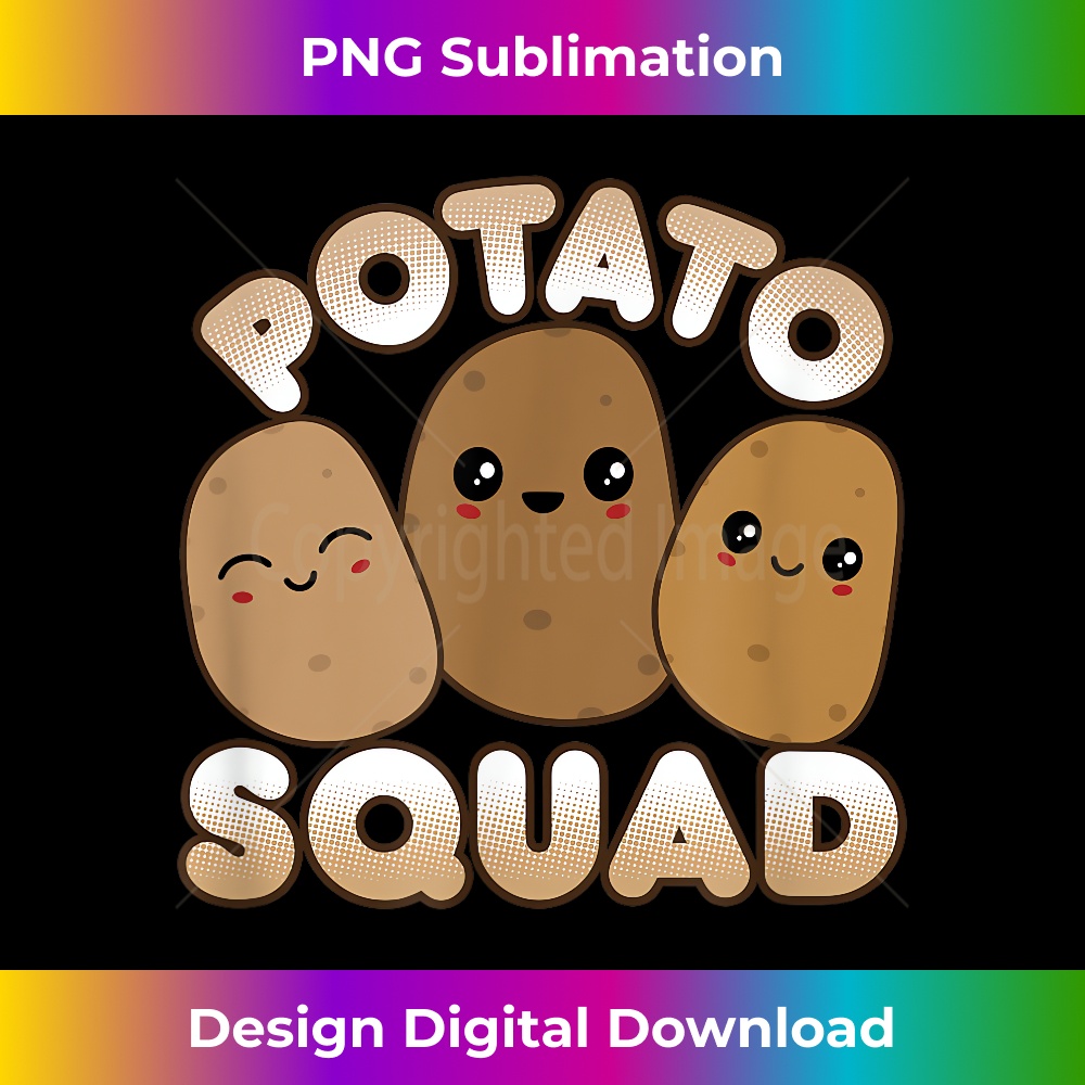 Funny Potato Gift Cute Kawaii Style Smiling Potato Squad - B - Inspire ...