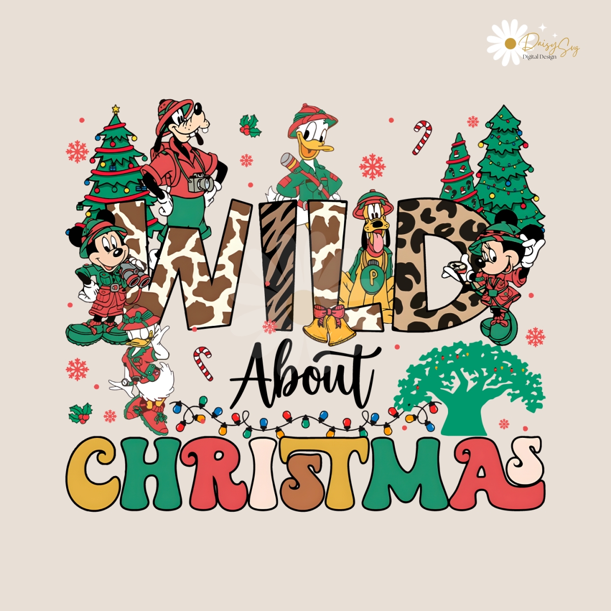 Wild About Christmas Disney Animal Kingdom PNG File - Inspire Uplift