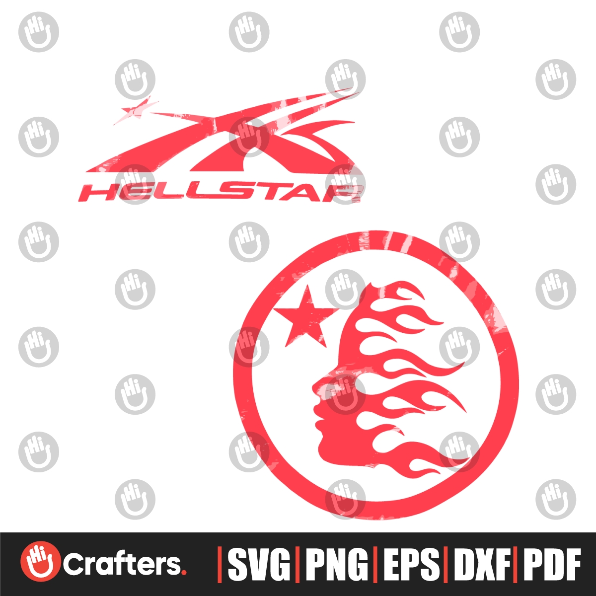 Retro Hellstar Sport Logo Brand SVG Cutting Digital File | Inspire Uplift