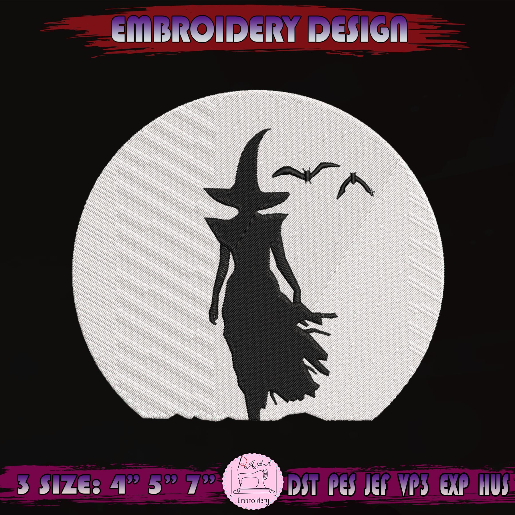 Wicked Witch Embroidery Design, Kids Bedroom Embroidery, Hal | Inspire ...