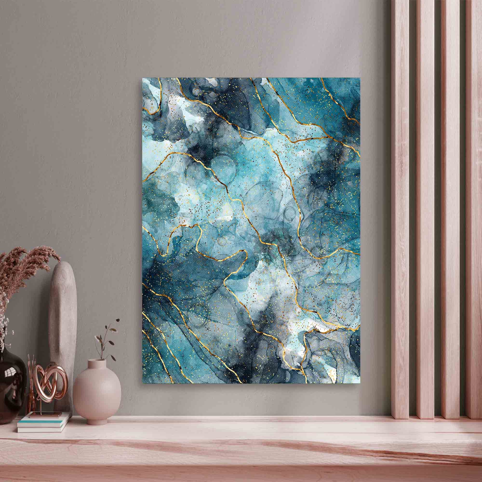 Black And Copper Marble, Copper Art Canvas, Marble Wall Deco | Inspire ...