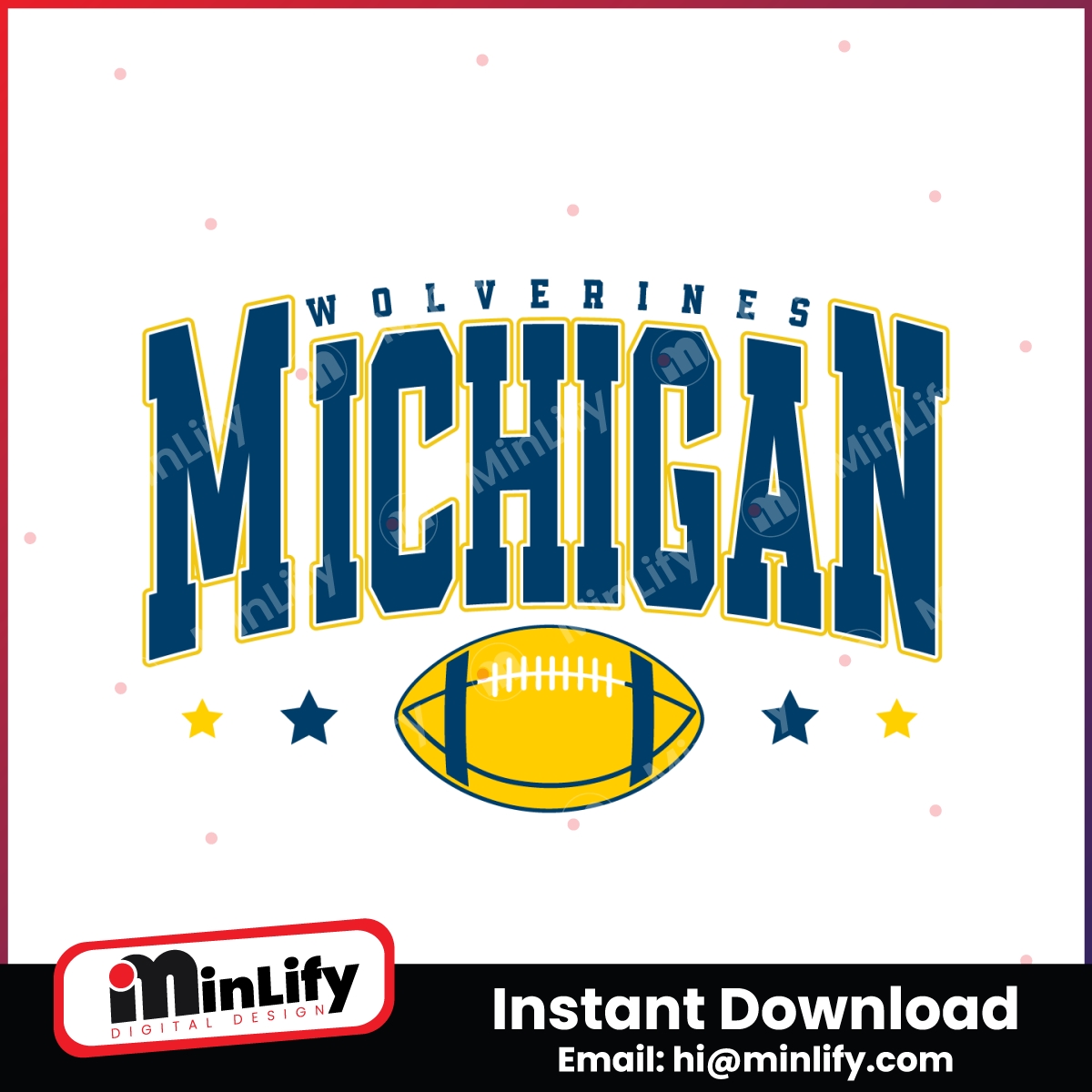 Vintage Varsity Michigan Wolverines SVG Graphic Design File - Inspire ...