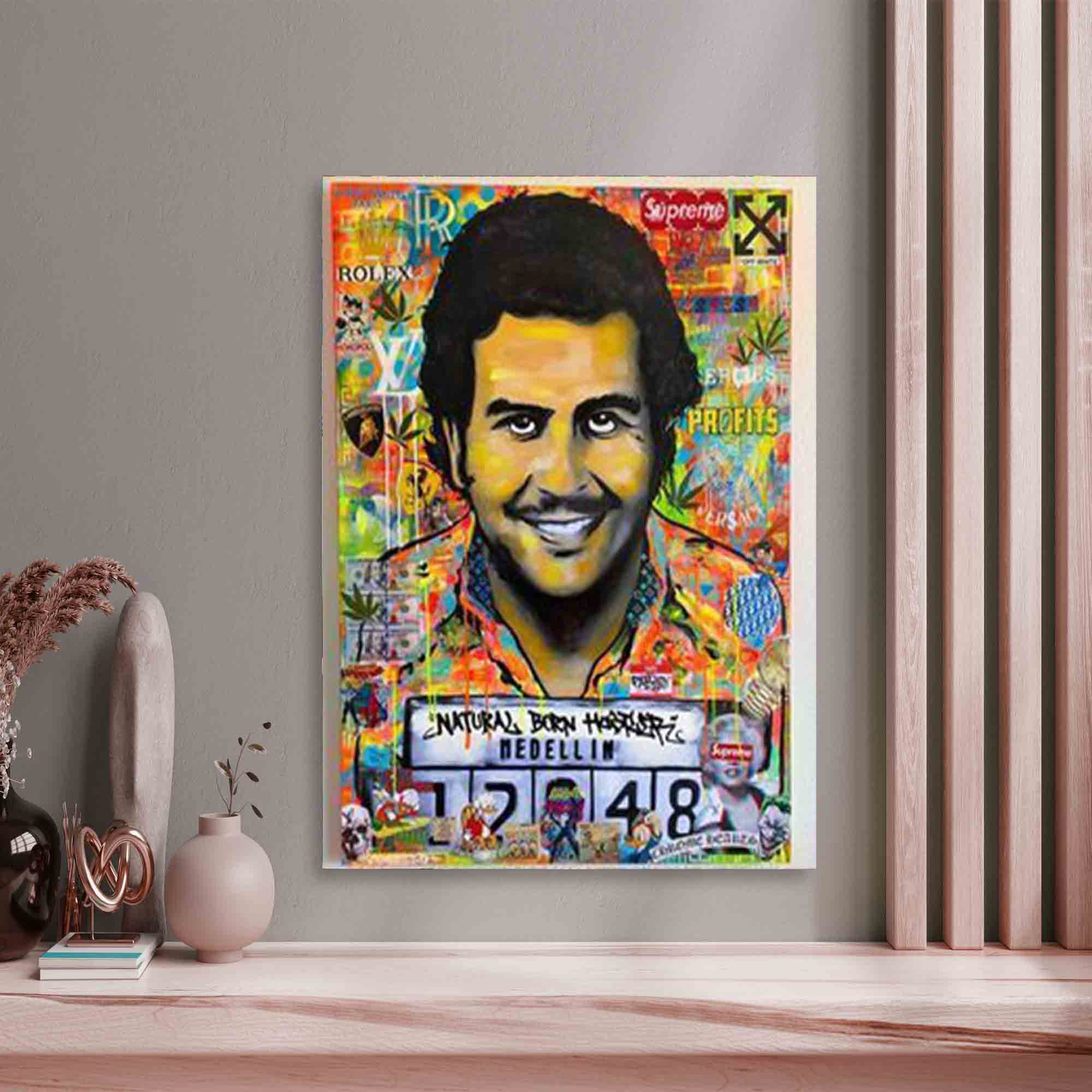 Pablo Escobar Canvas Wall Art, Narcos Wall Art, Escobar Canv - Inspire ...