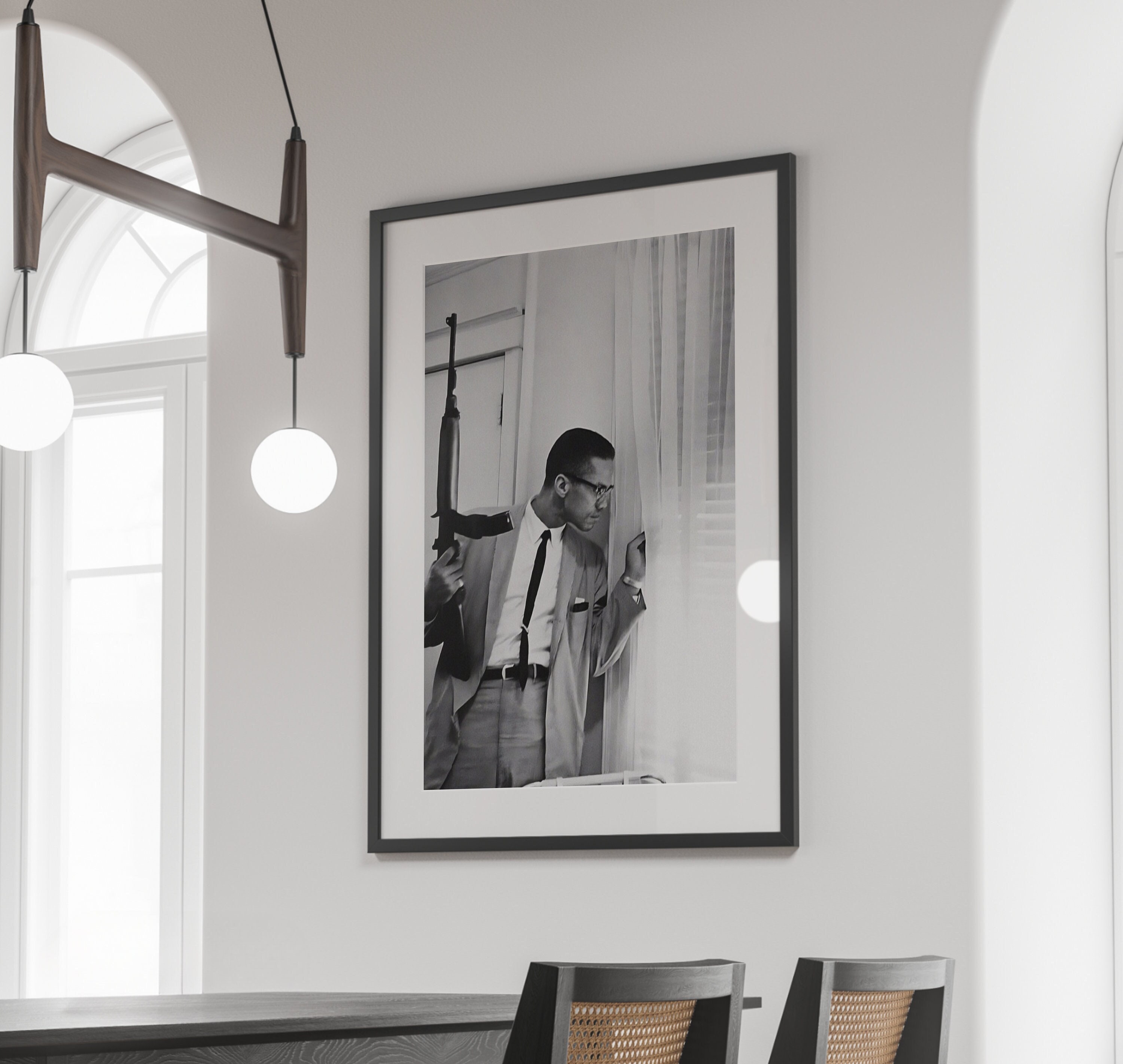 Malcolm X Gun Print, African American Art, Civil Rights Post - Inspire ...