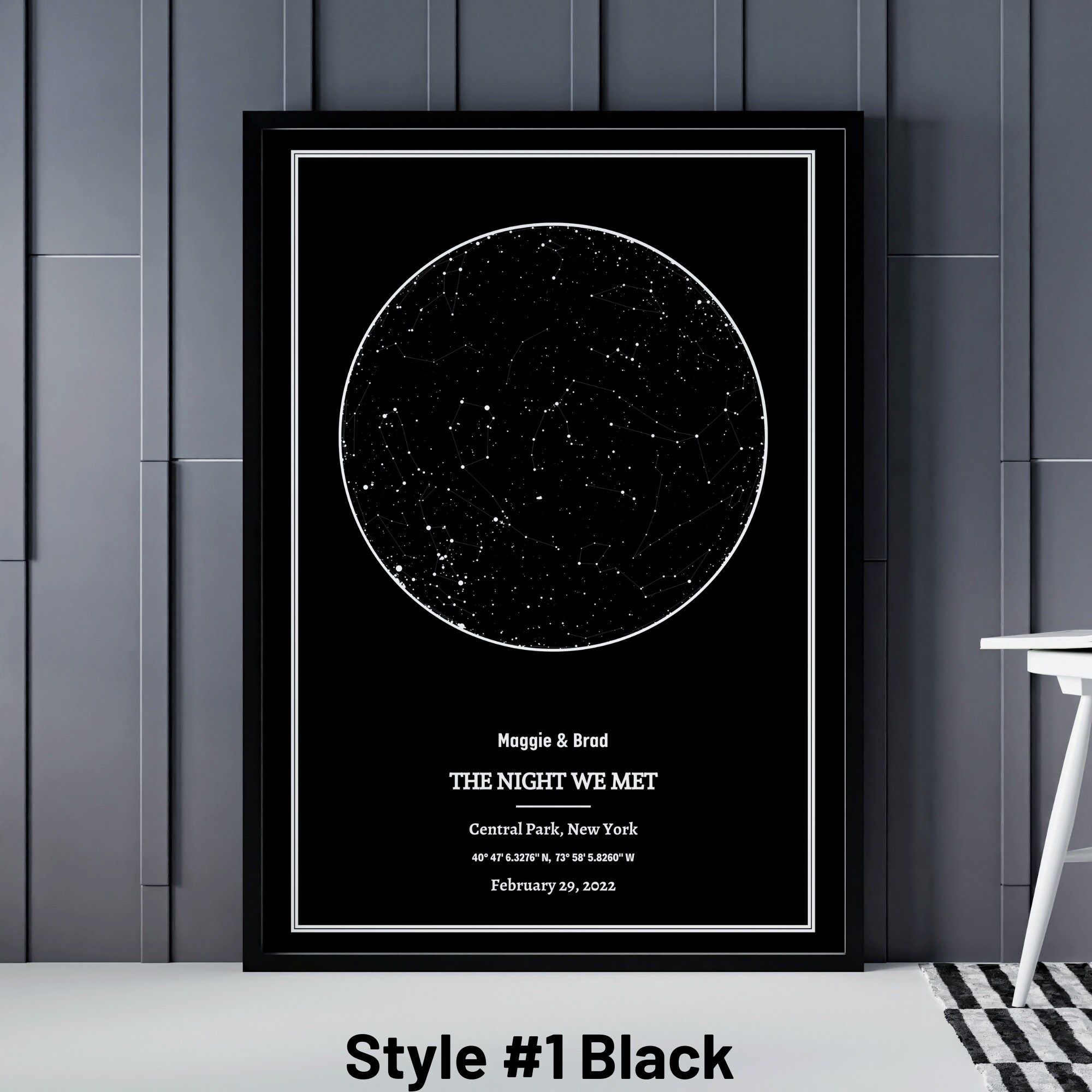 Star Map Poster, The Night We Met, Custom Star Chart, Night | Inspire ...
