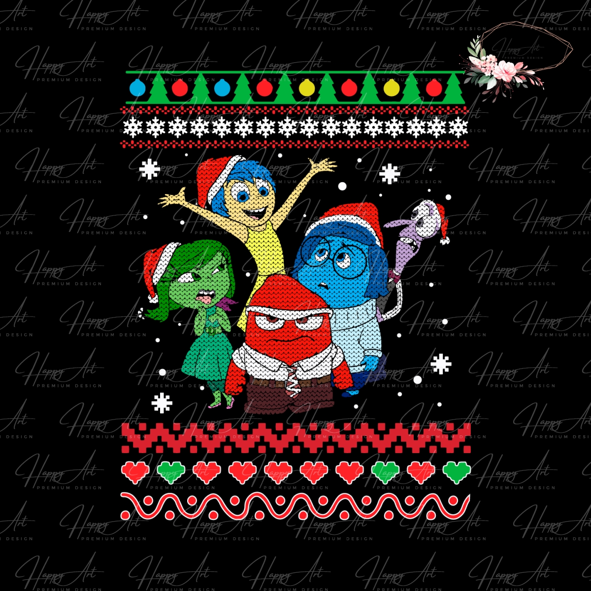 Disney Inside Out Characters Cute Christmas SVG Cricut Files | Inspire ...