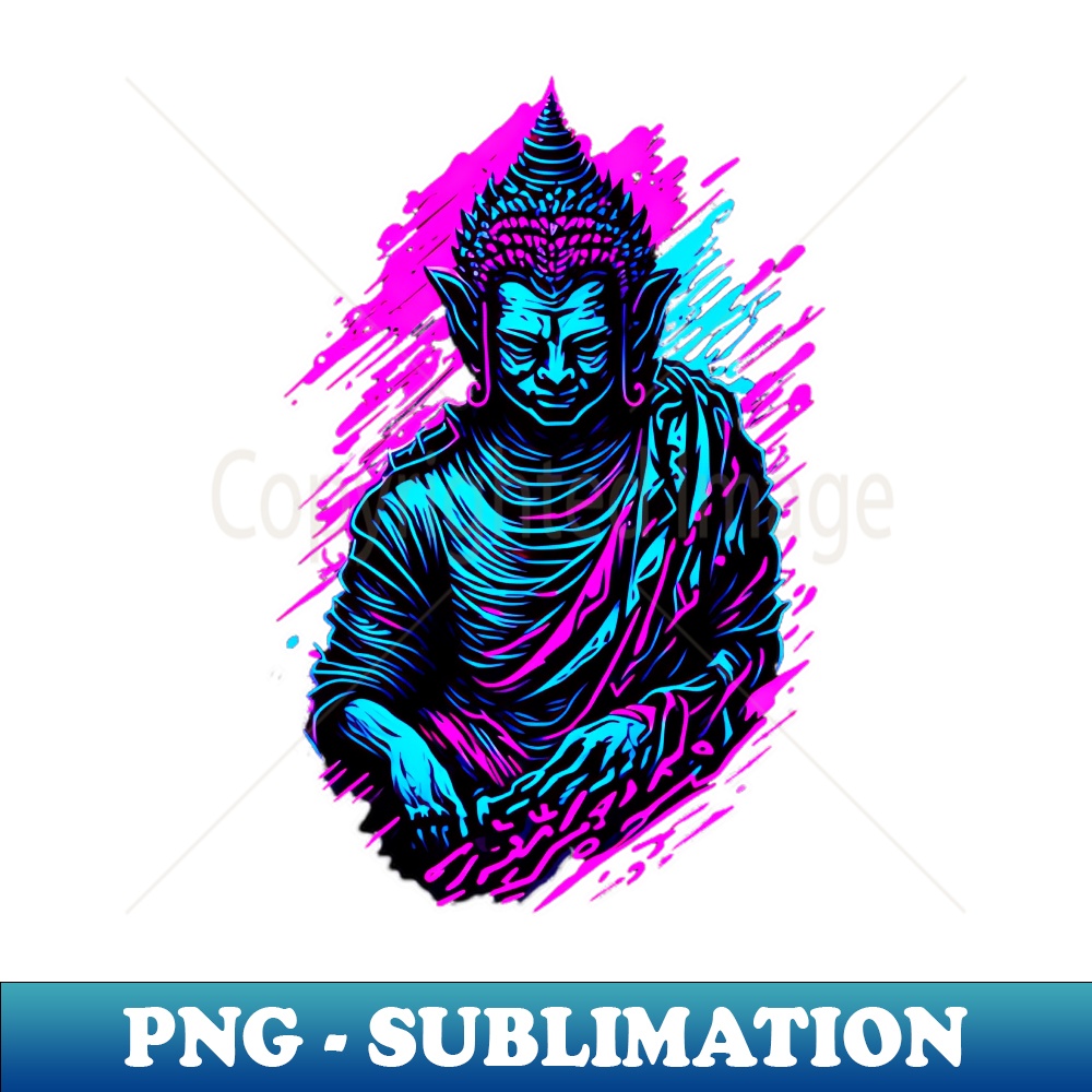 Neon Buddha - Trendy Sublimation Digital Download - Create w | Inspire ...