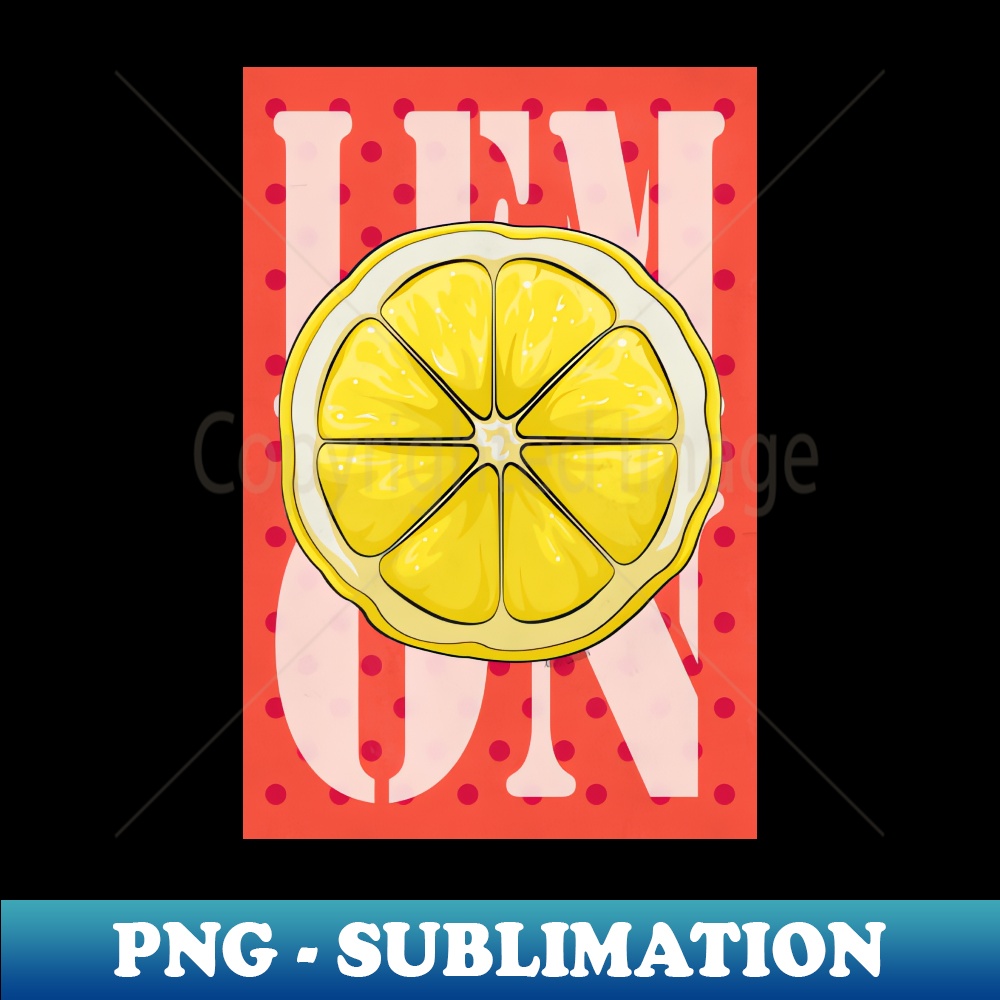 Lemon retro Poster - Exclusive Sublimation Digital File - Cr | Inspire ...