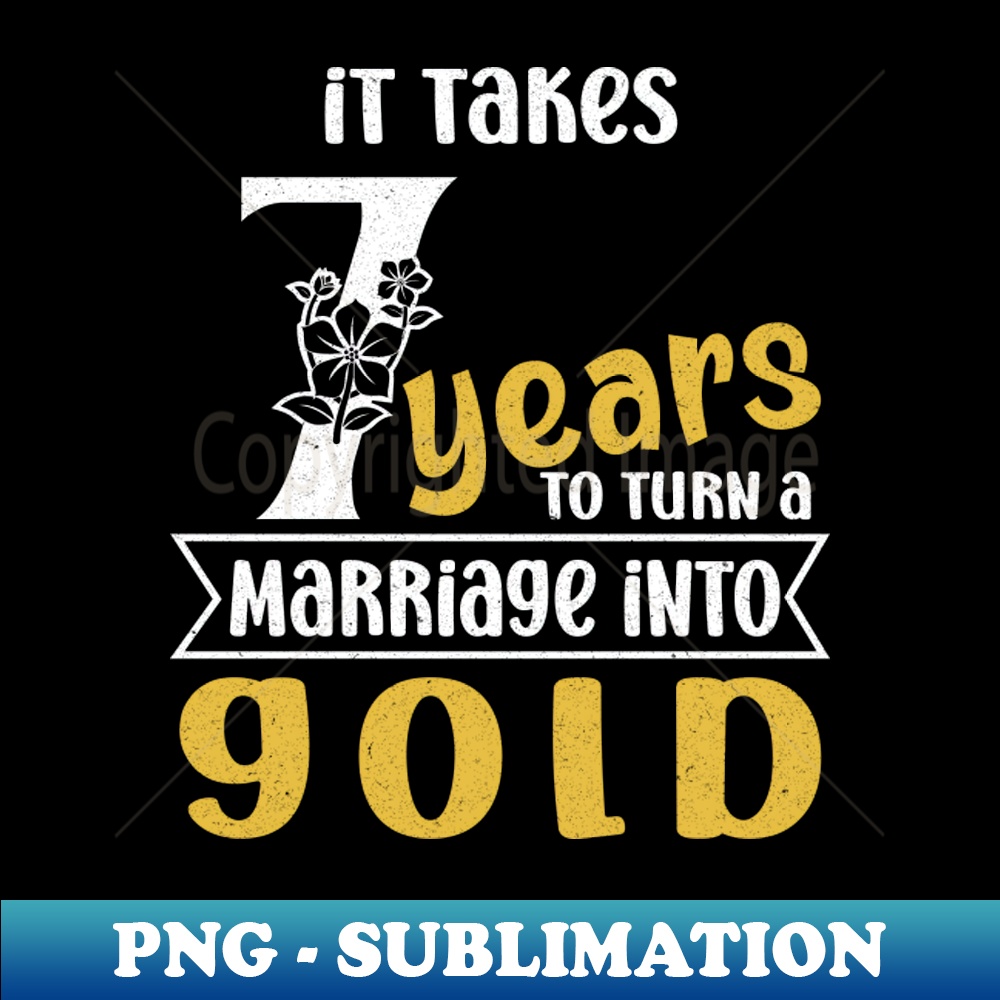 7th Wedding Anniversary - 7 years of Marriage - Decorative S - Inspire ...