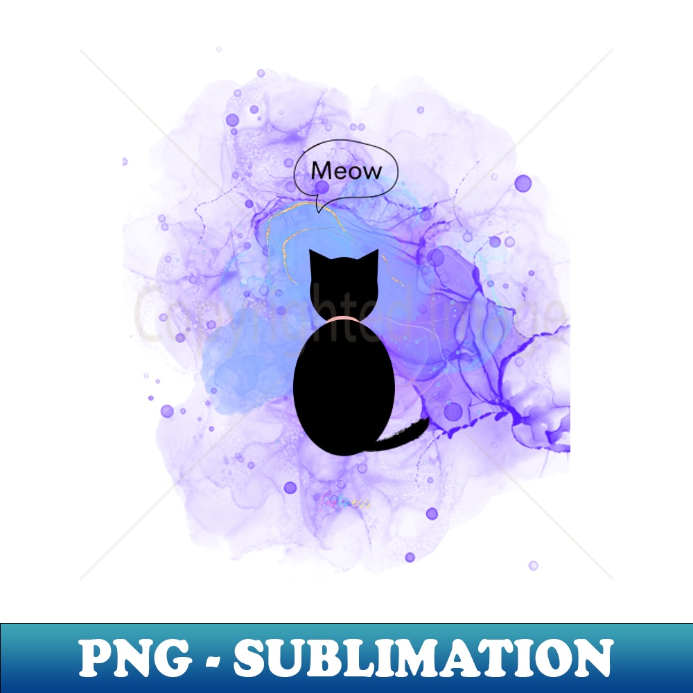 Cute Cat Meow - PNG Transparent Sublimation File - Unleash Y - Inspire ...