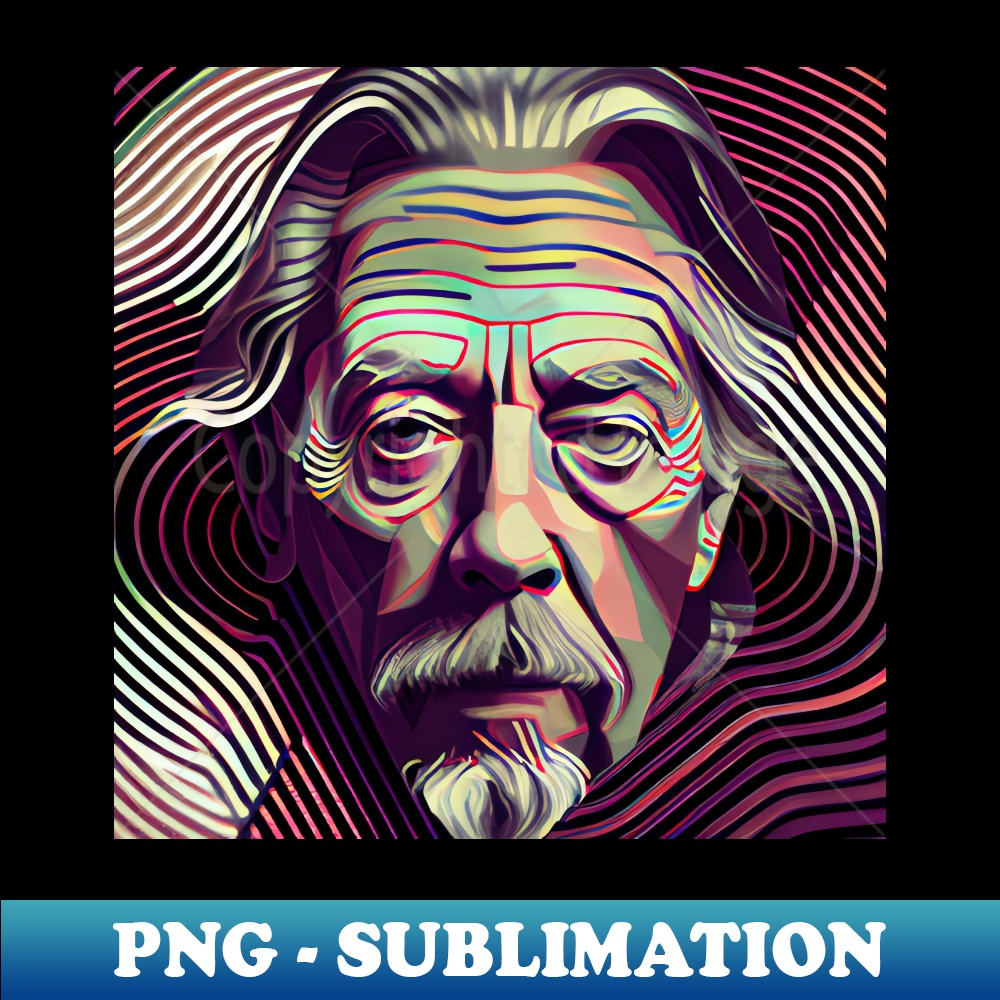 Alan Watts Trippy Op Art - PNG Transparent Sublimation Desig - Inspire ...