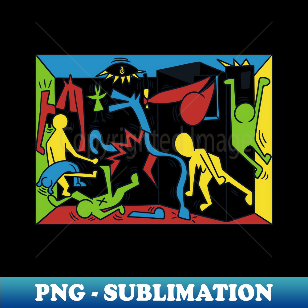 Haring Guernica - PNG Transparent Digital Download File for - Inspire ...
