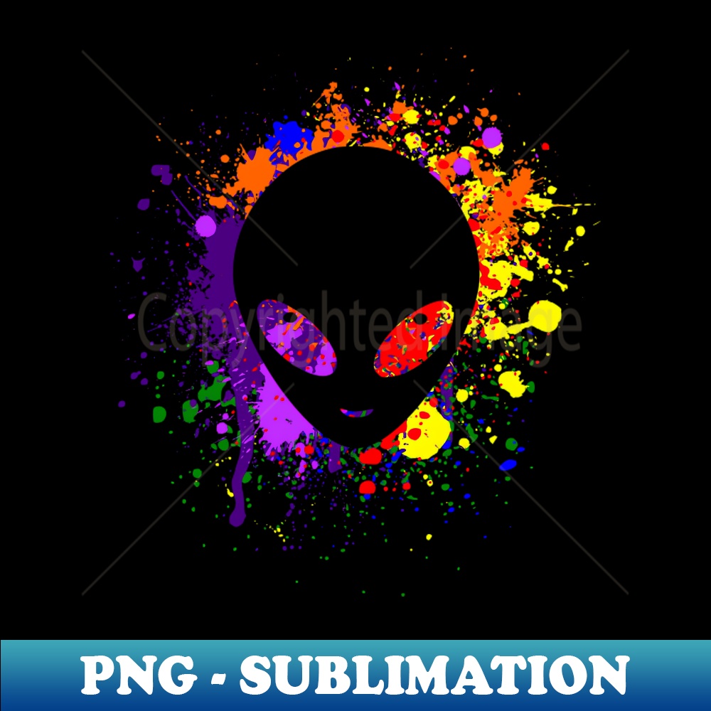 Paint Splatter Alien - Digital Sublimation Download File - B | Inspire ...