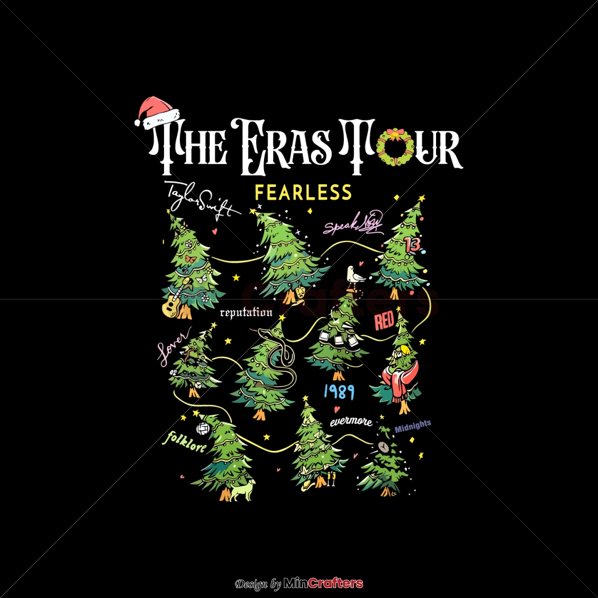 The Eras Tour Taylor Christmas Tree Albums SVG Cricut Files - Inspire ...
