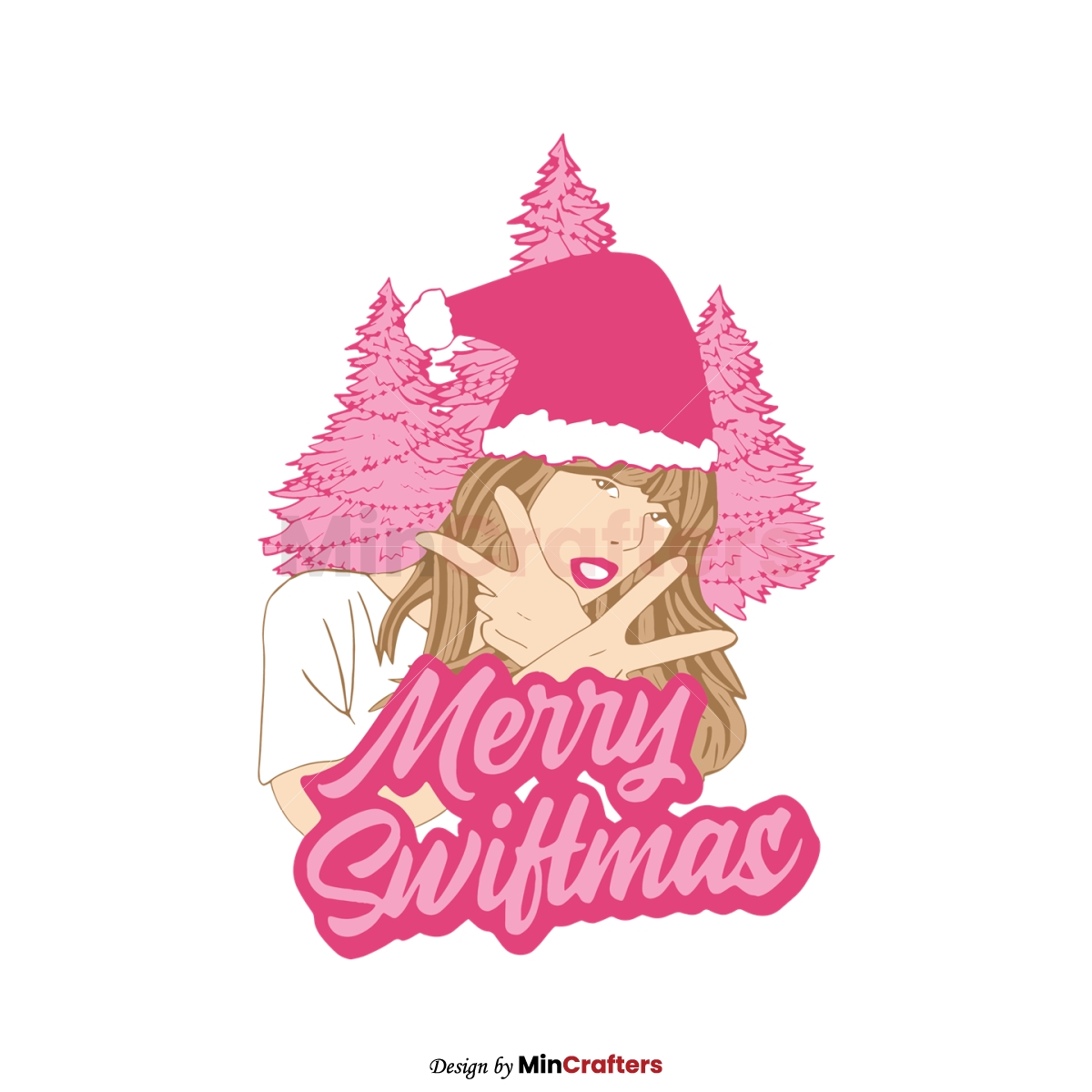 Vintage Pink Merry Swiftmas SVG Cutting Digital File | Inspire Uplift