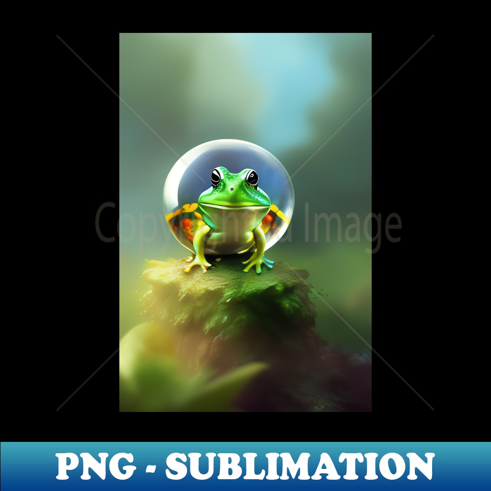 Frog in a Bubble - Exclusive Sublimation Digital File - Spic - Inspire ...
