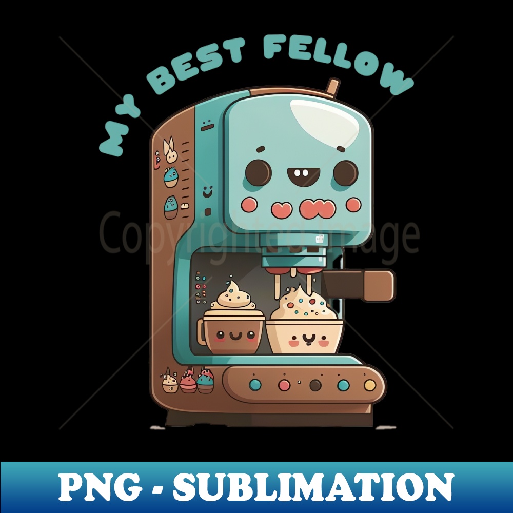 My Best Fellow Kawaii Cute Coffee Machine - Instant Sublimat | Inspire ...