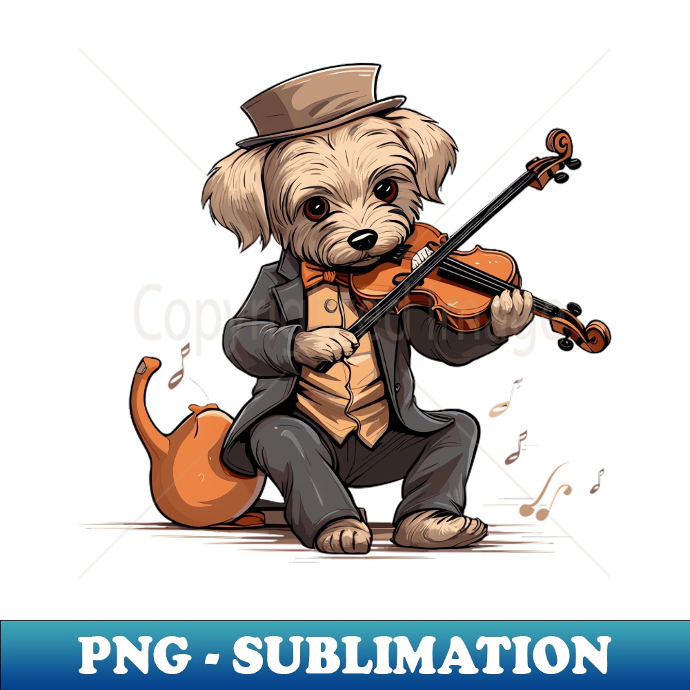 Dog playing violin - Retro PNG Sublimation Digital Download | Inspire ...