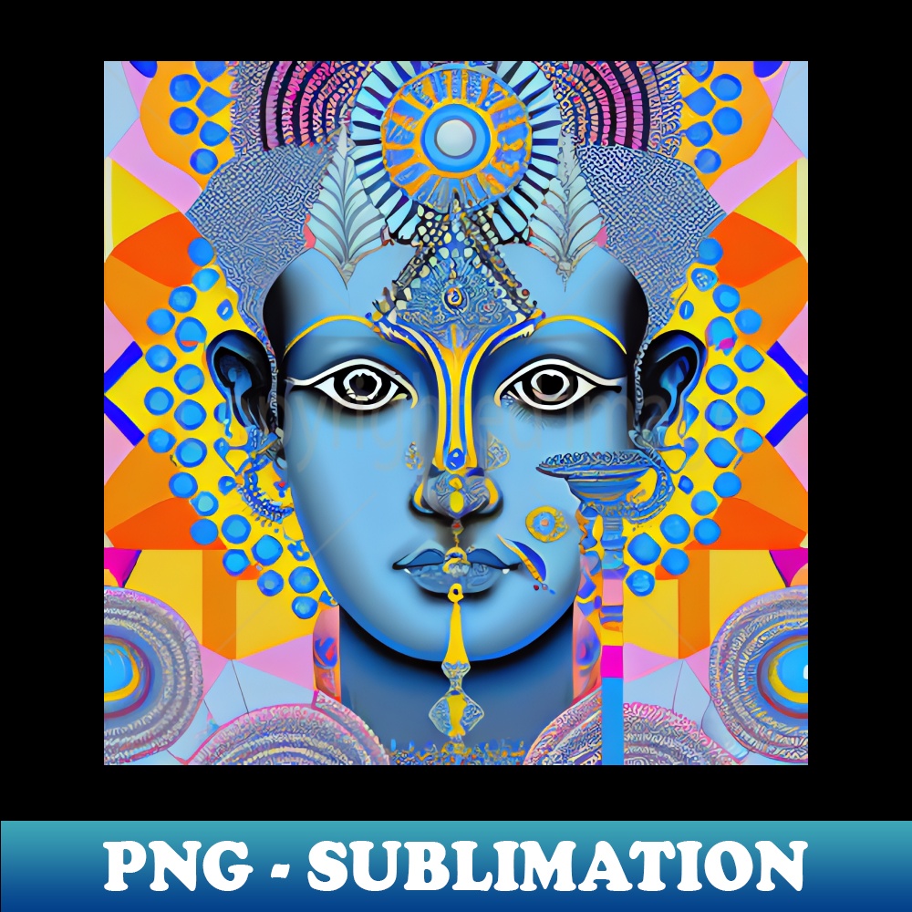 Trippy Lord Krishna Op Art - PNG Transparent Sublimation Des | Inspire ...