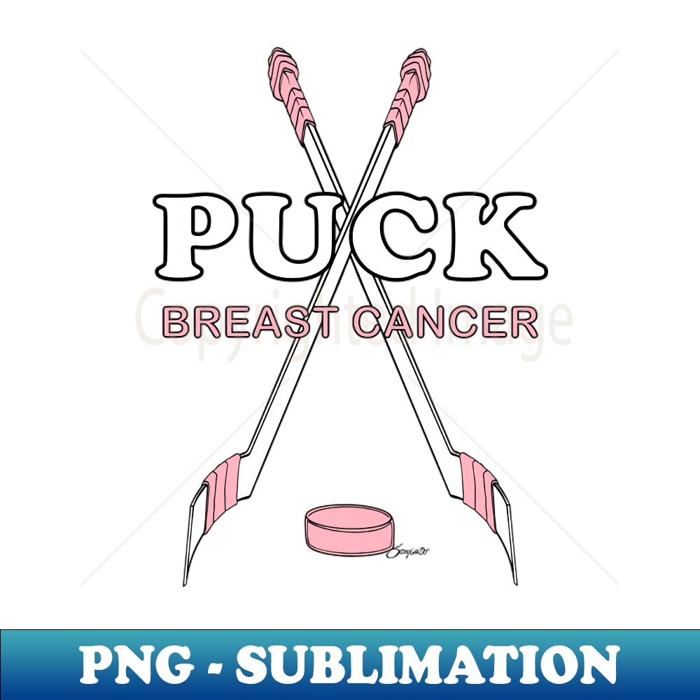 Cancer Awareness Hockey PUCK BREAST CANCER - Premium Sublima | Inspire ...