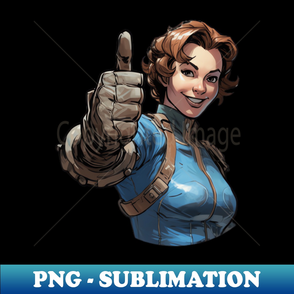 Vault Girl Thumbs Up Fallout - Unique Sublimation PNG Downlo | Inspire ...