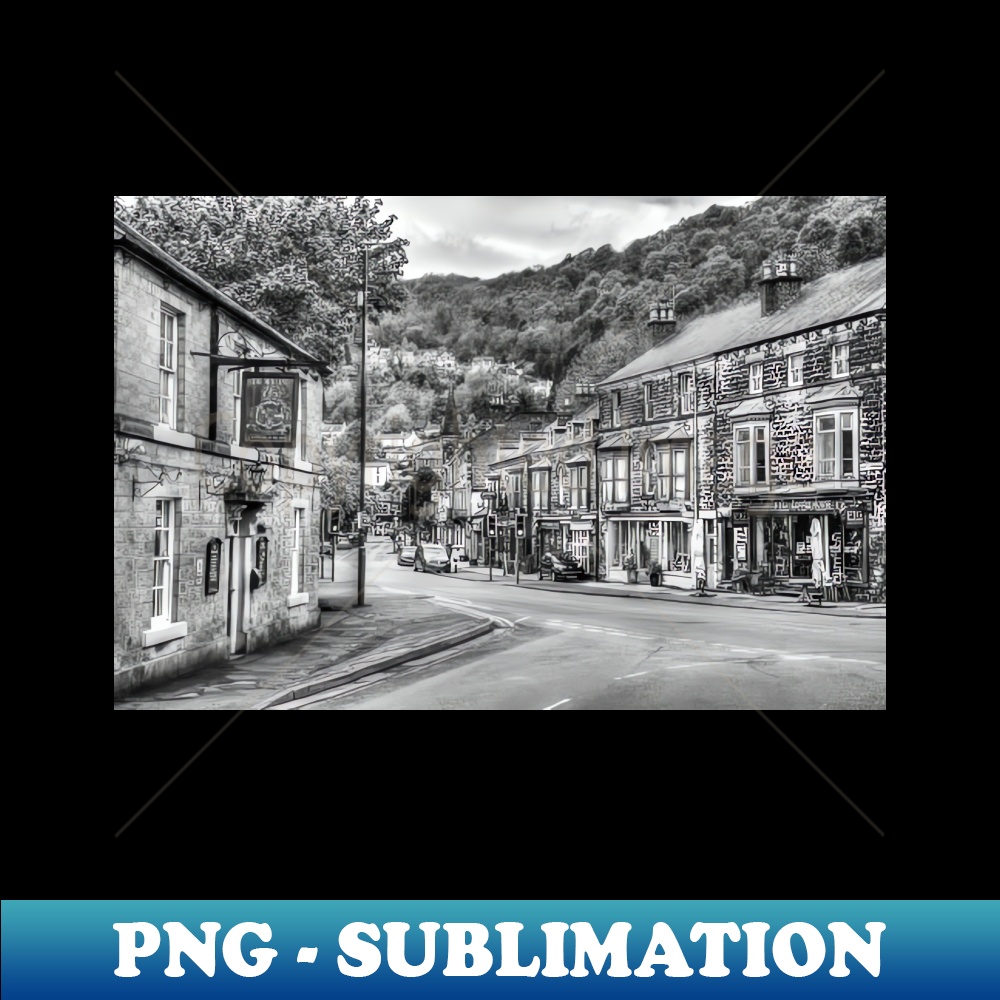 Matlock Bath Derbyshire England Black And White - PNG Transp | Inspire ...