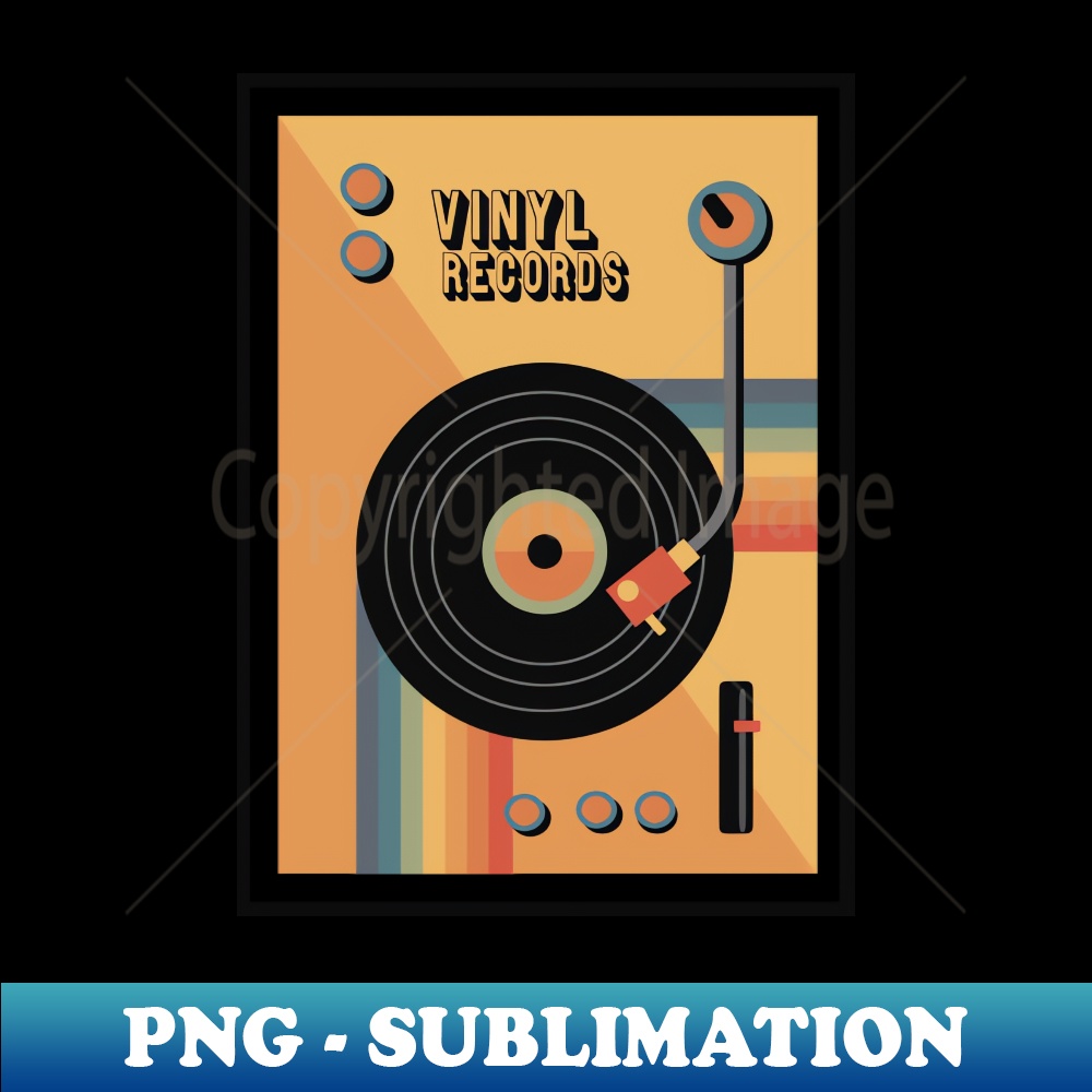 Vinyl Record Player - PNG Transparent Sublimation Design - I | Inspire ...