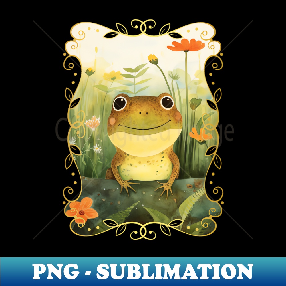 Cottagecore Frog - Aesthetic Sublimation Digital File - Enha - Inspire ...